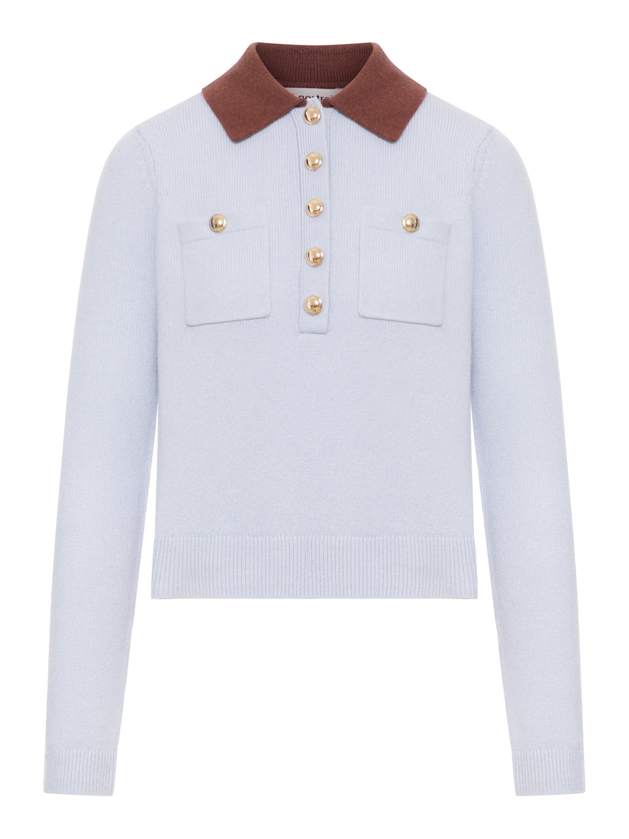 MAGLIA CON COLLETTO CLASSICO A CONTRASTO – Suit Negozi